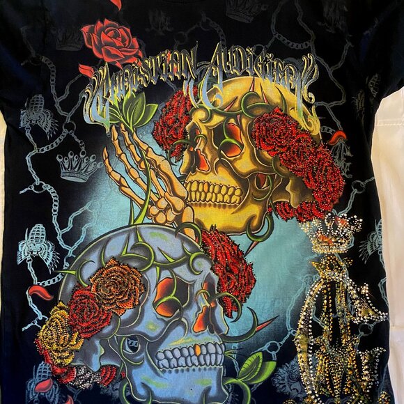 Christian Audigier | Shirts | Christian Audigier Jeweled Mens Tshirt ...